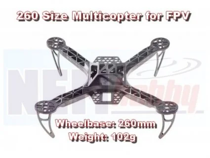 FPV260, quad copter, frame kit, Racing Quad