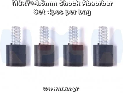 M3x7mm Shock-Absorber Set-Rubber Anti Vibration Damping Fixing Screws ...