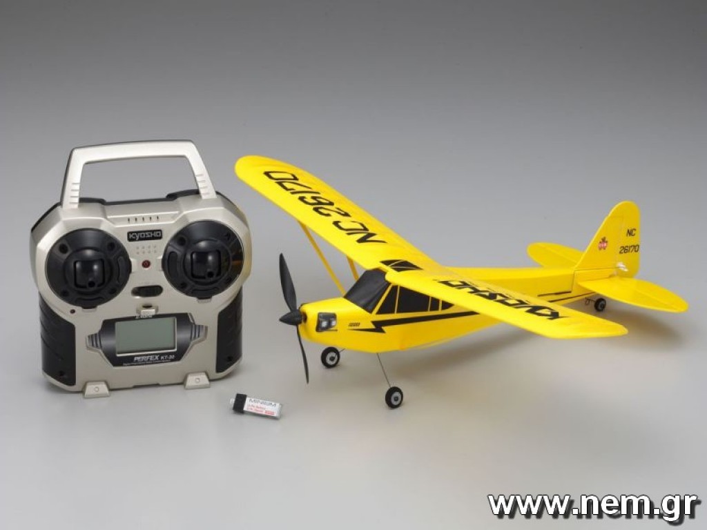 Kyosho Minium PIPER J-3 CUB -Readyset, Yellow color