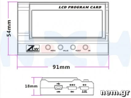 Program-Card-ZTW-LCD-Screen-Gesko-Seal-Turbo-Series-ESC-Speed-controllers-Programming-Card