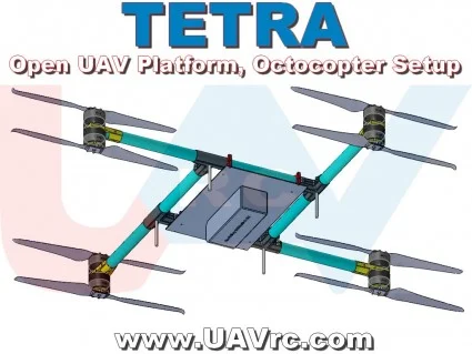 TETRA Basic Version, an Open Platform UAV Quadcopeter Octocopter Frame ...