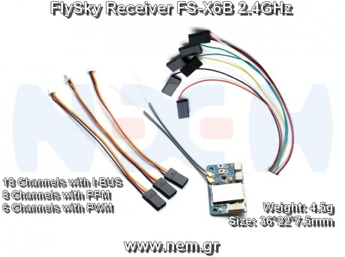 FlySky FS i6X Transmitter 2.4GHz 10CH, with FS-iA6B Receiver