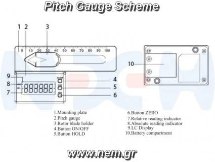 Digital Pitch Gauge for RC-Model Helicopters and Airplanes